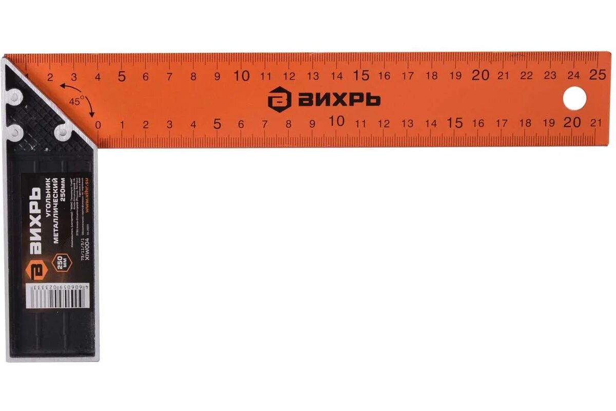 Вихрь Металлический угольник 250 мм 73/11/3/1 для монтажных работ и каркасных конструкций