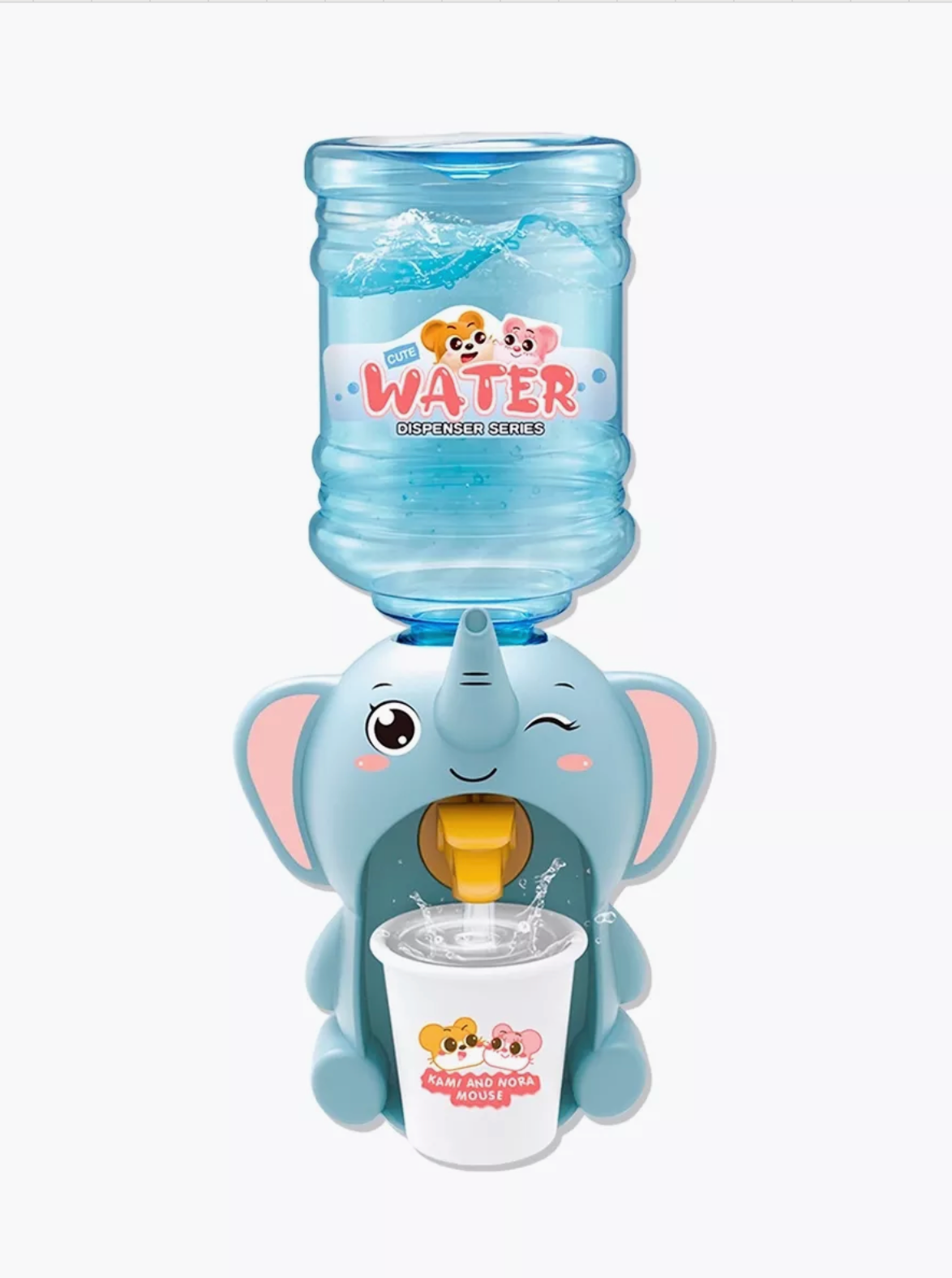 Кулер детский для воды "Слоник", 185мл, 2 стаканчика, кулер для воды