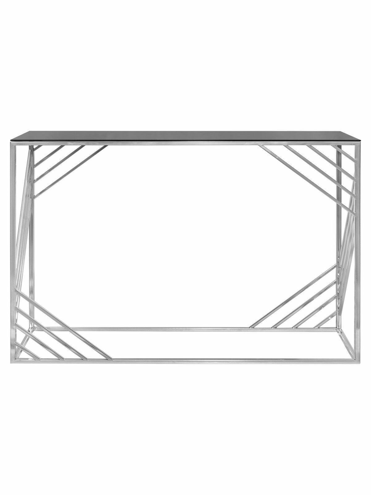 Консольный столик SOFIA 1200х875х280мм (хром/стекло серое графит)