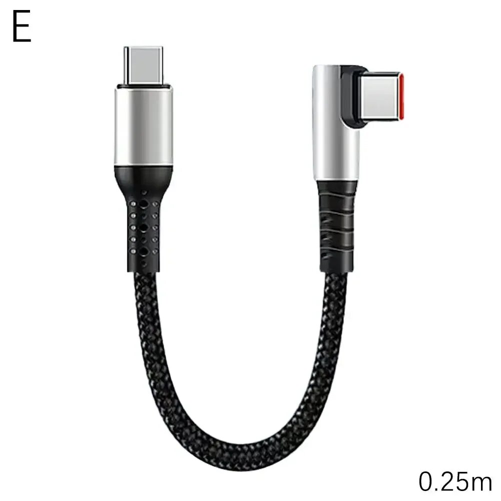 Локоть USB-кабель типа C/typu C к TypeC 0,25/0,5 м Шнур для быстрой зарядки данных Высокоскоростной провод передачи данных для Mobilephon G5T3