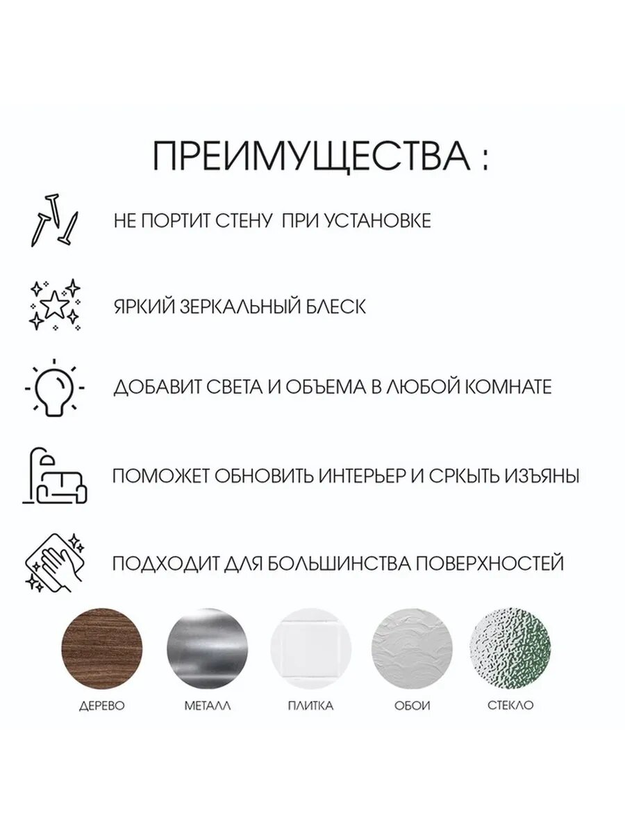 Стильное зеркальное панно с перьями для интерьера