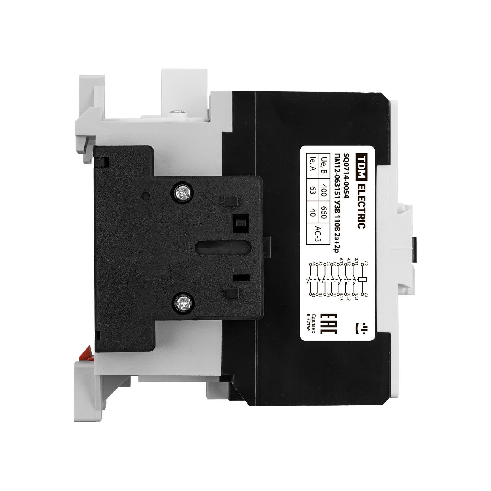 Пускатель электромагнитный ПМ12-063151 У3В 110B 2з+2р, TDM SQ0714-0054 (1 шт.)