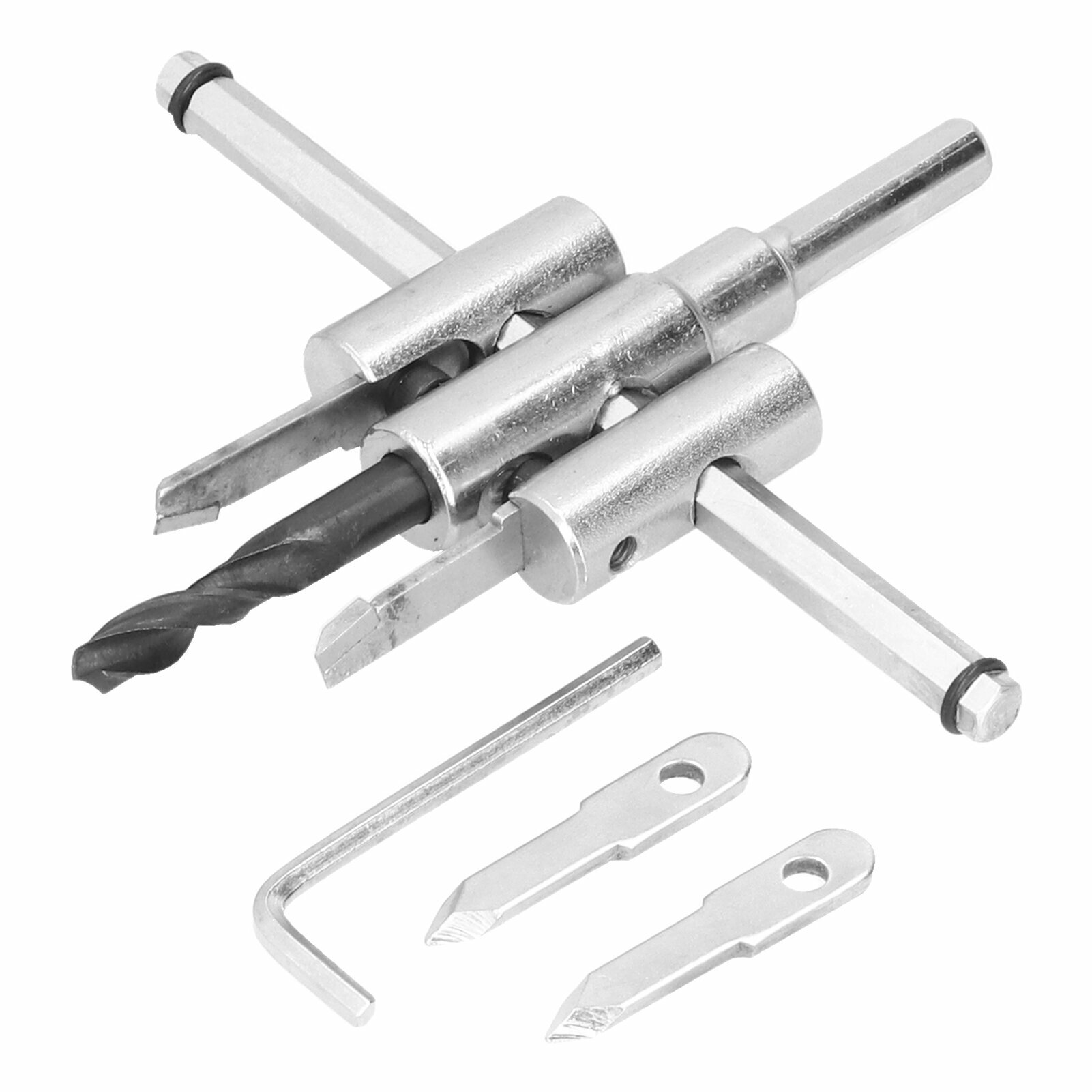 Adjustable Circle Hole Cutter Saw Kit Wood Drill Bit Round Cutting Woodworking DIY Tools40‑120mm