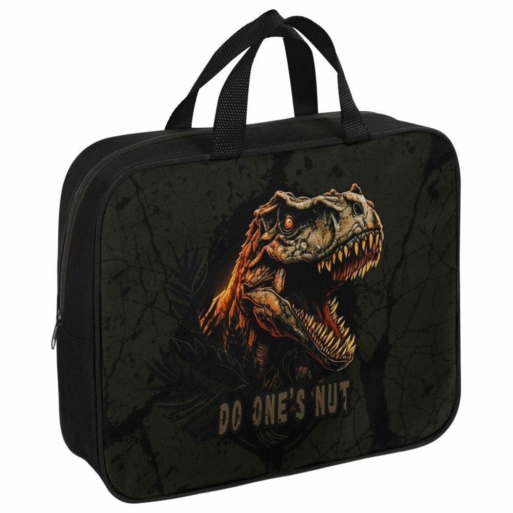 Папка на молнии с ручками Brauberg "Dino attack", А4, 1 отделение, полиэстер, 80 мм (272179)