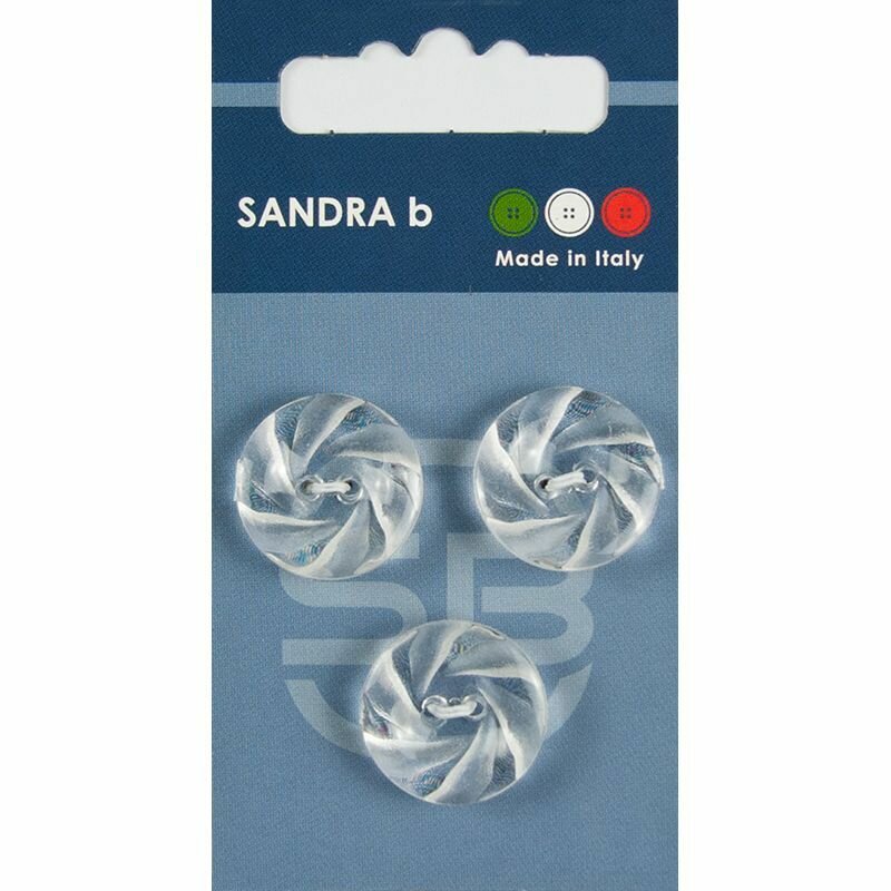 Пуговицы Sandra b Прозрачные, 19 мм, 3 шт