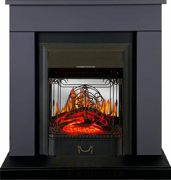 Каминокомплект Royal Flame Bergen (Разборный) - Серый графит (Ширина 860 мм) с очагом Majestic FX M Black