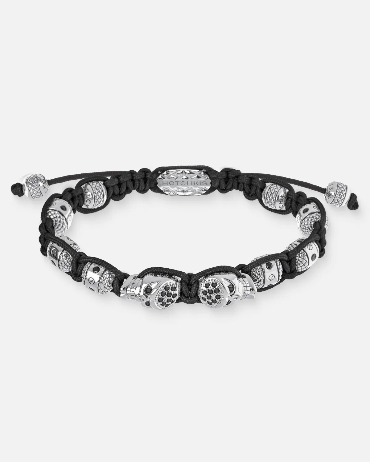 Браслет, серебро, 925 проба, родирование, фианит