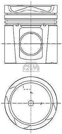 Поршнекомплект DAF XE355C1/XE390C1 Euro III d130.0 STD KS