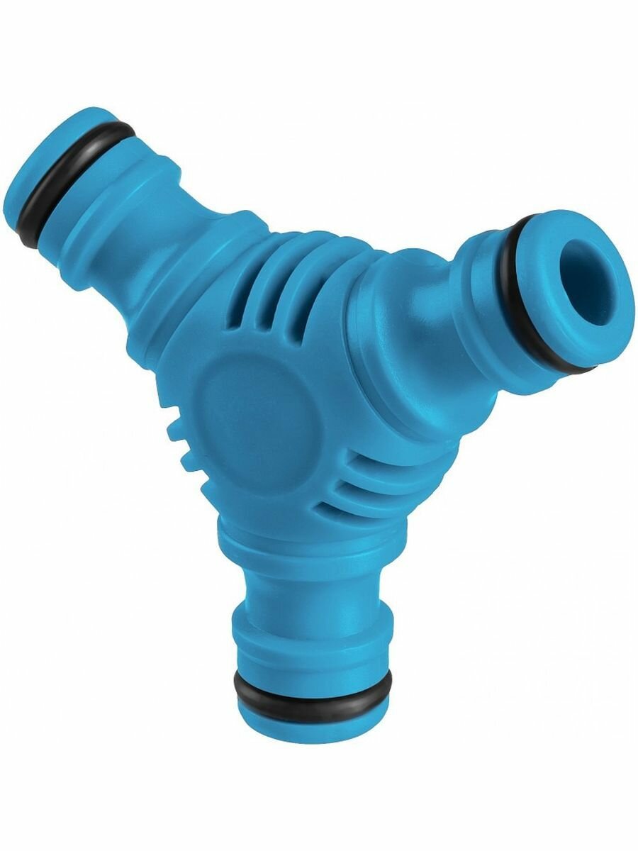 Штуцерный тройник GRINDA ударопрочный пластик с покрытием TPR