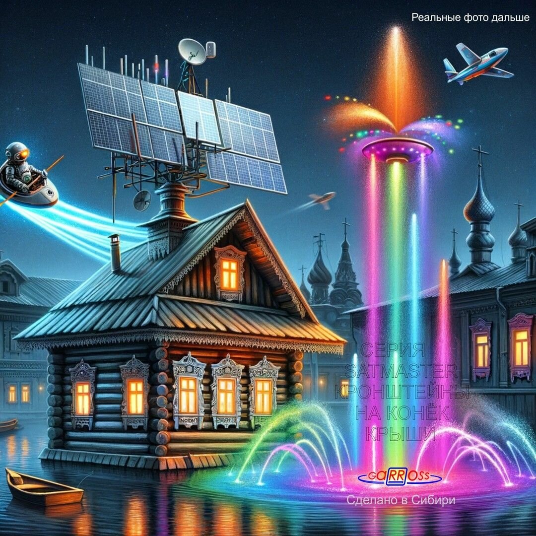 Кронштейн антенный для спутниковых тарелок и антенн на конёк крыши "MAIMA-91941" высота 70см