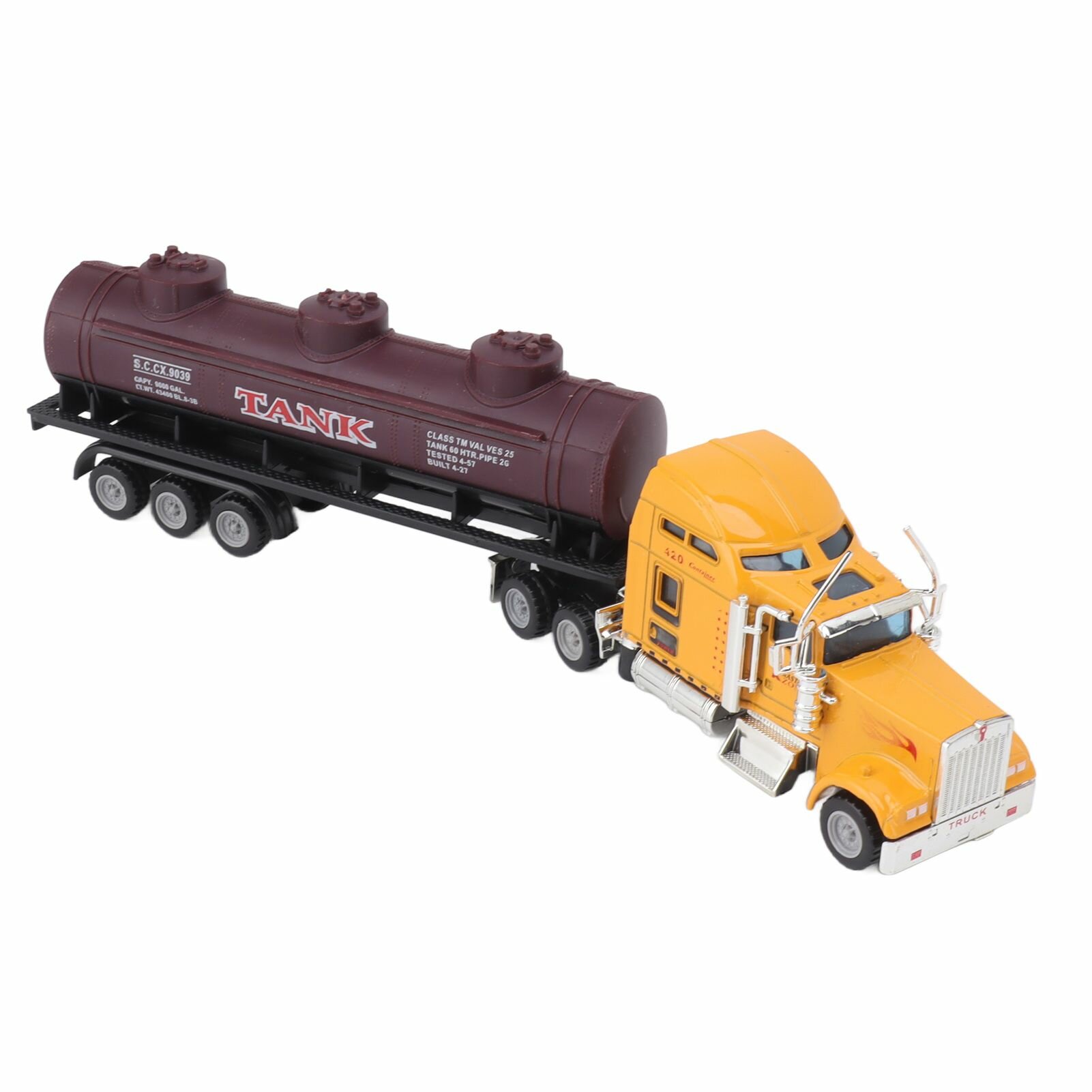 Литая игрушка-цистерна, модель транспортного средства с откидным механизмом для детей и мальчиков, красочный и детальный дизайн, идеальный подарок для детей