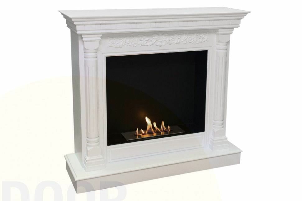 Биокамин FireBird Виктория, Металл, белый, 125x115x40 см.