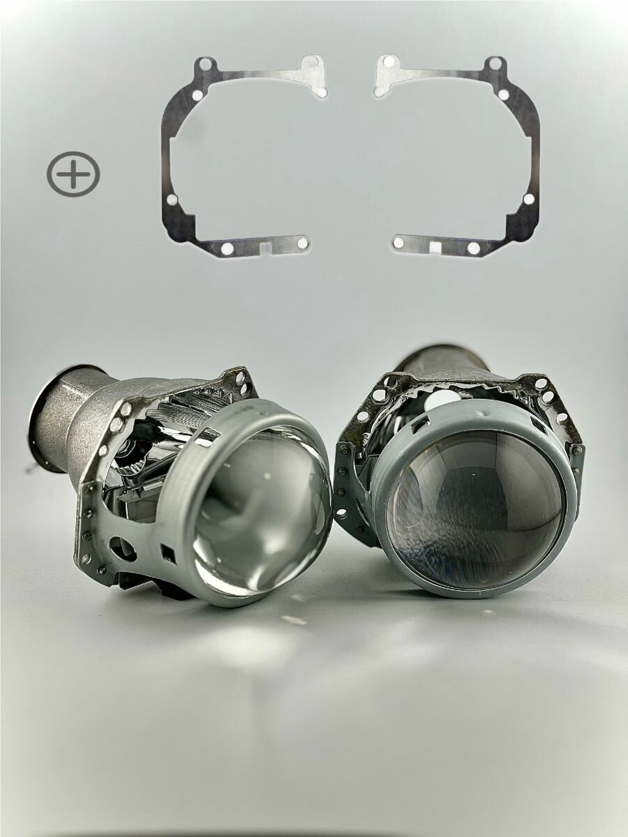 Би-галоген (лед/ксенон) линзы для Mazda 3 II (BL) (2008 - 2013 г. в.) тип HELLA 3R цоколь H7/D2/D4 / ближнего и дальнего света в автомобильные фары / Би галогенные модули комплект 2шт