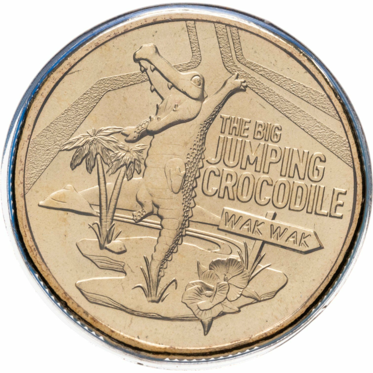 Австралия 1 доллар 2023 "Австралийские большие вещи - большой прыгающий крокодил", Алюминиевая бронза, в сохранности UNC