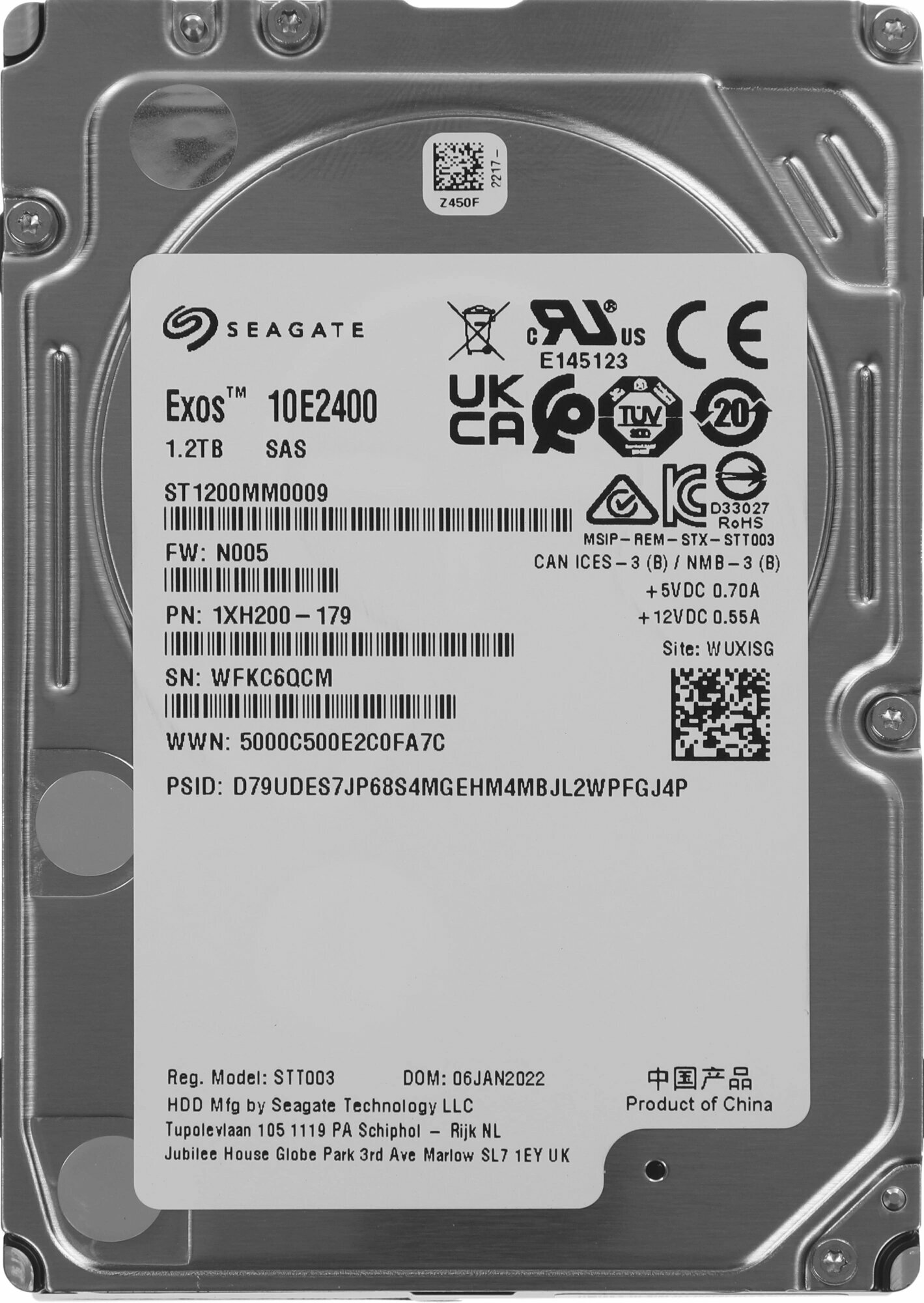 Жесткий диск Seagate SAS 3.0 1200GB ST1200MM0009 Server Enterprise Performance (10000rpm) 128Mb 2.5"