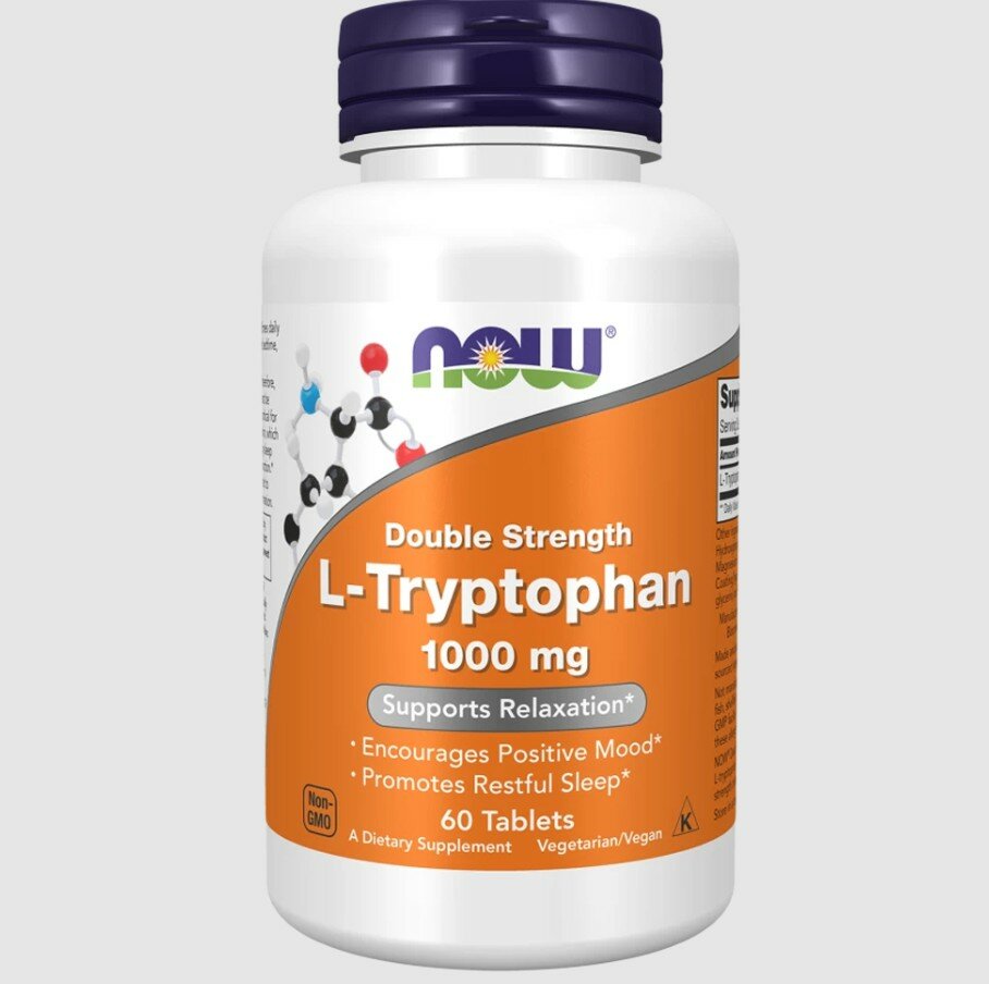 L Tryptophan 1000mg 60 tabs Now
