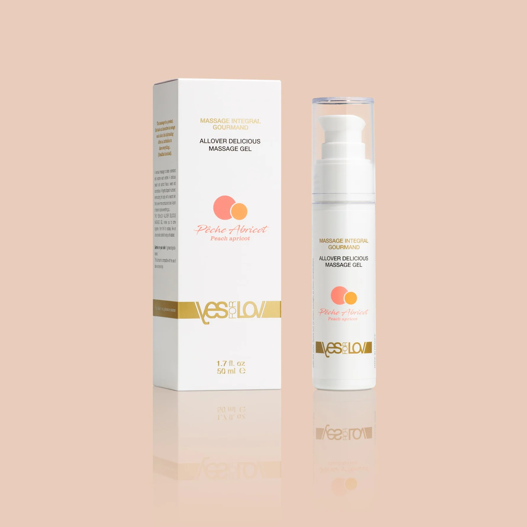 Съедобный массажный гель 3 в 1 персик-абрикос YESforLOV ALLOVER DELICIOUS MASSAGE GEL | Peach-Apricot