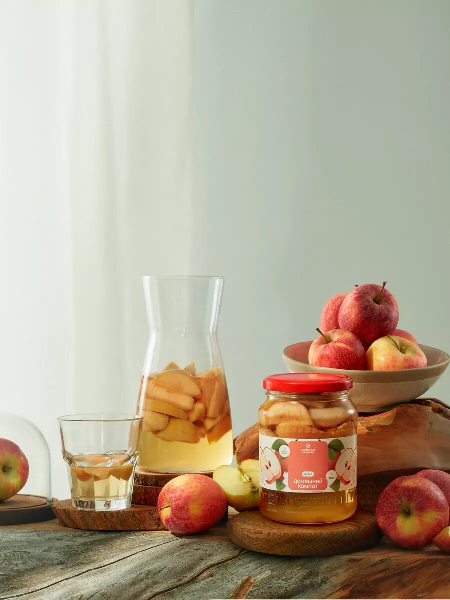 Домашний компот из яблок, 720 г