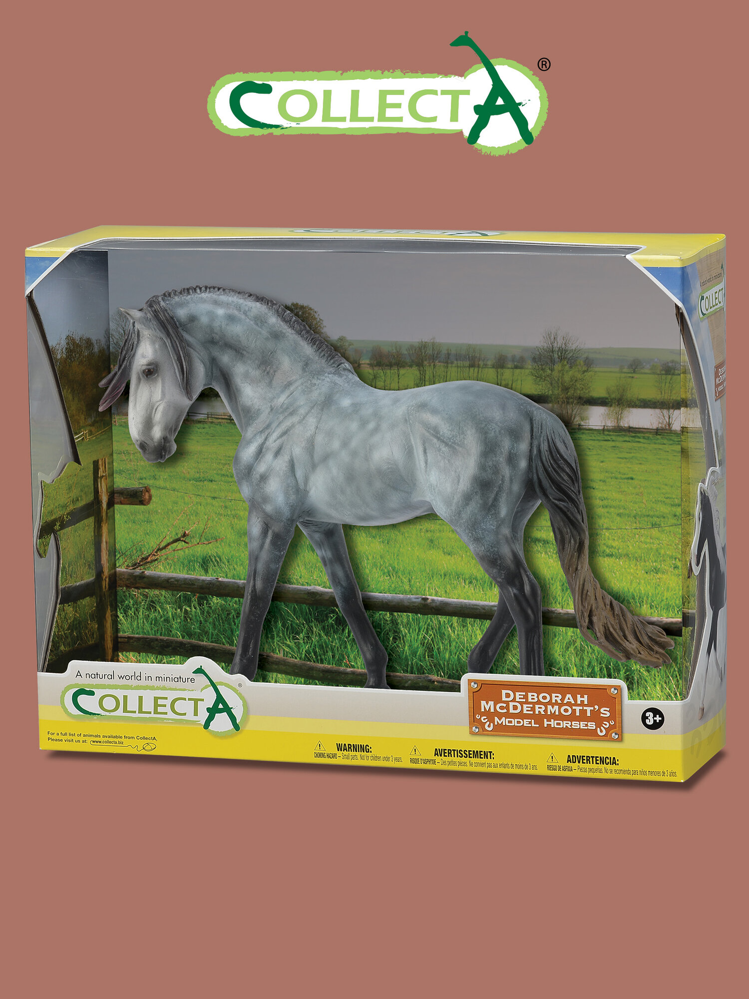 Фигурка животного Collecta Лошадь Жеребец Андалузский темно-серый 89555
