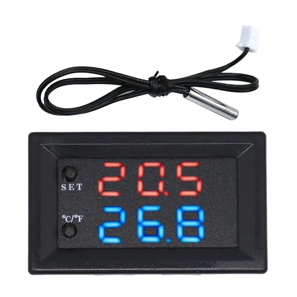 W1209WK/W2809 Цифровой светодиодный термостат, регулятор температуры с водонепроницаемым модулем датчика NTC, интеллектуальная плата контроля температуры 12 В постоянного тока