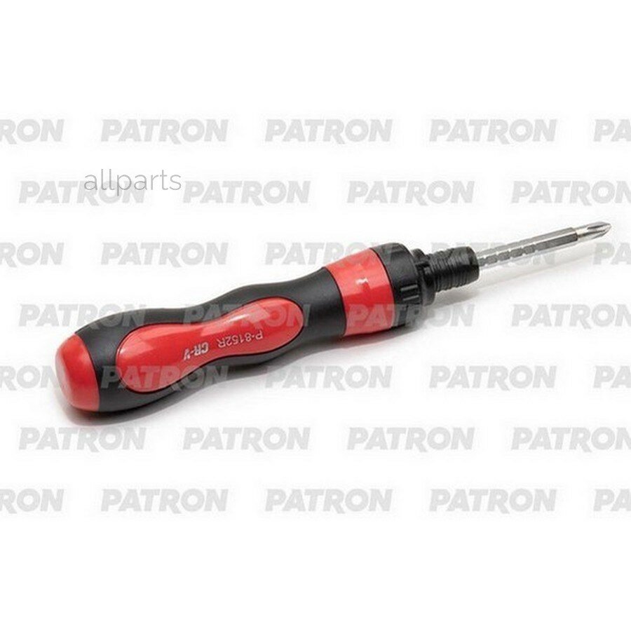 PATRON P-8152R Отвертка PH2 / SL6 трещоточная реверсивная переставная, силовая рукоятка, 215-300 мм