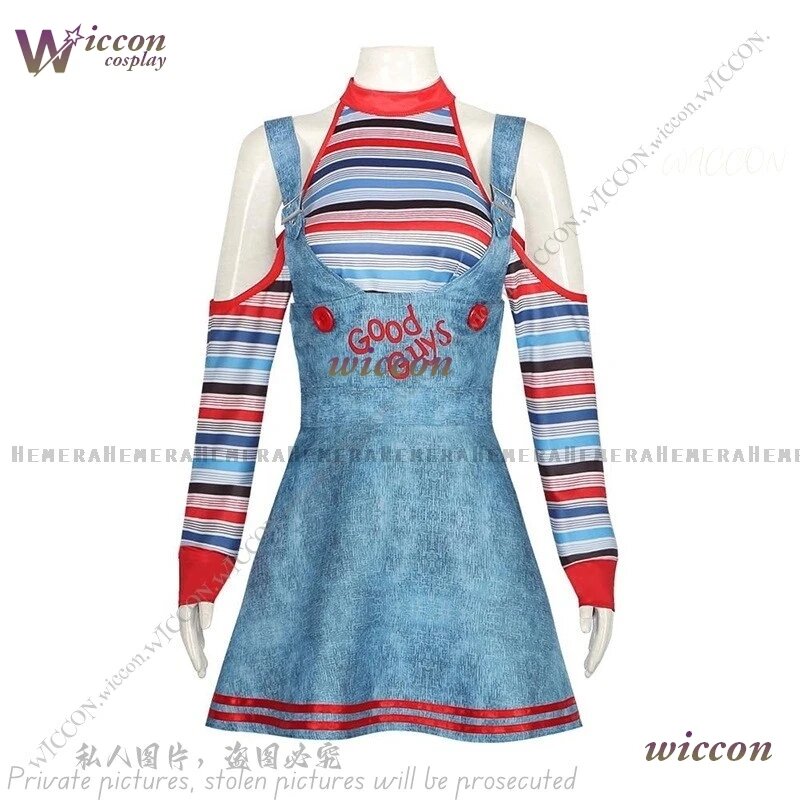 Костюм Чаки для взрослых из полиэстера Синий, XL, Costume2