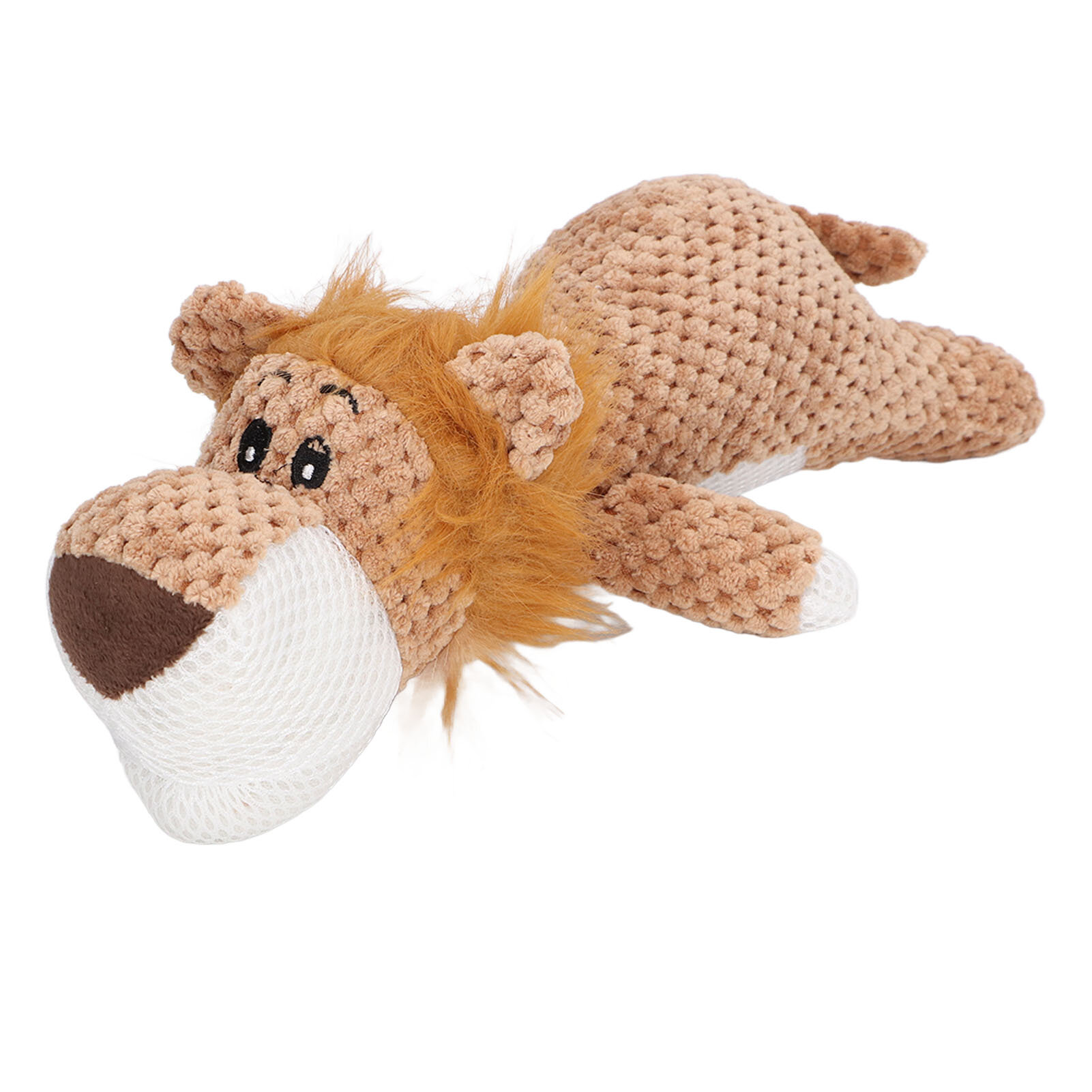 Плюшевая игрушка для собак, интерактивная жевательная игрушка для снятия тревоги, прочная мягкая мягкая игрушка-писк для щенков, домашних животных, льва