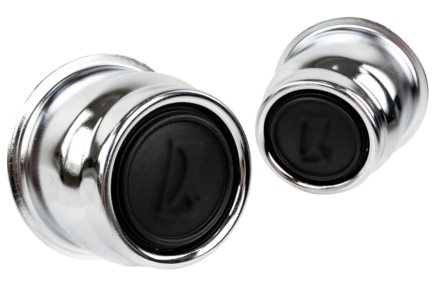 Комплект декоративных колпачков ступиц колес Хром, 2 шт на ВАЗ 2101-2107