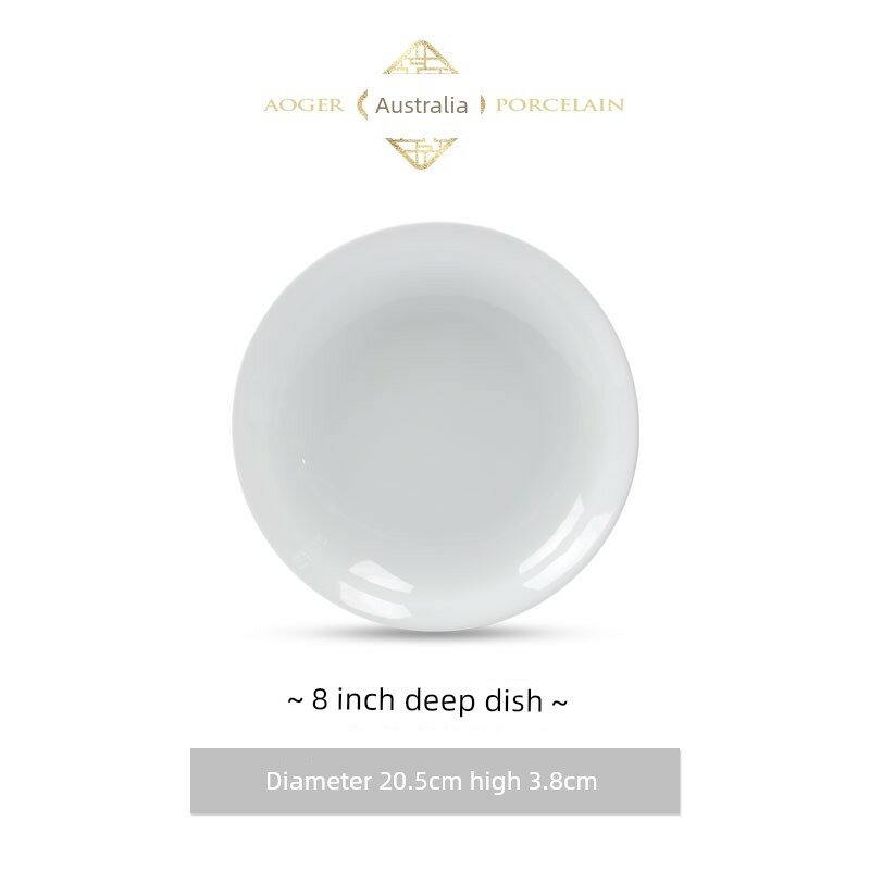 Элитные тарелки и миски с подглазурной росписью, керамические миски для еды из высококачественной белой глины из