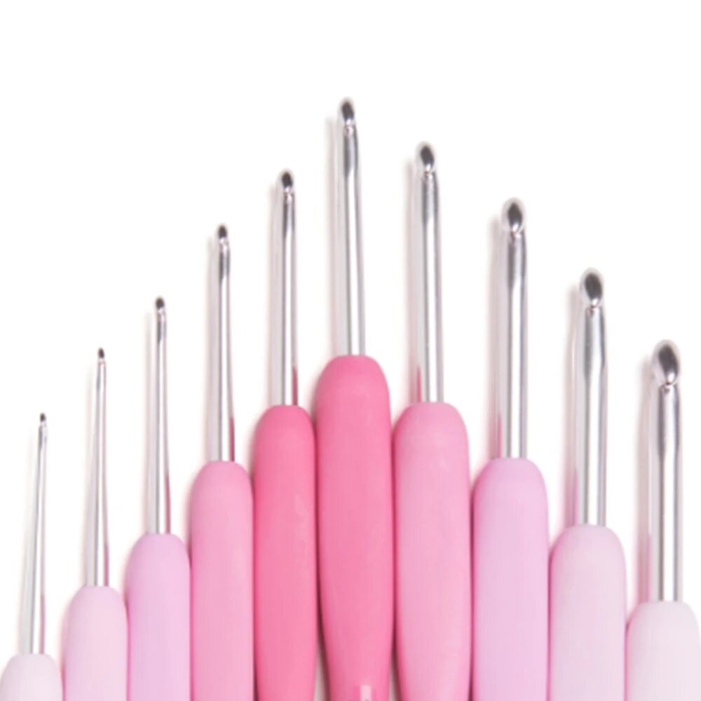 Спицы для вязания Tulip, розовые, 0,6-6 мм