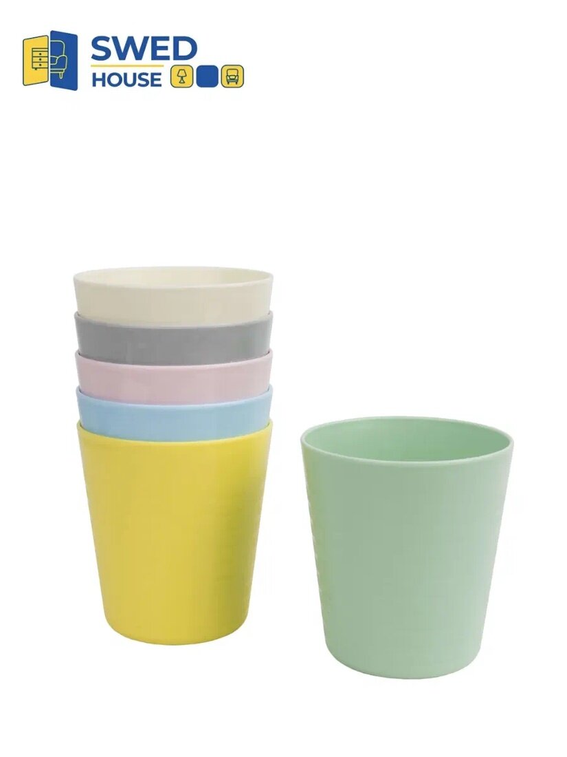 Набо пластиковых стаканов FARG MUGG для детей, 6 шт, разноцветный