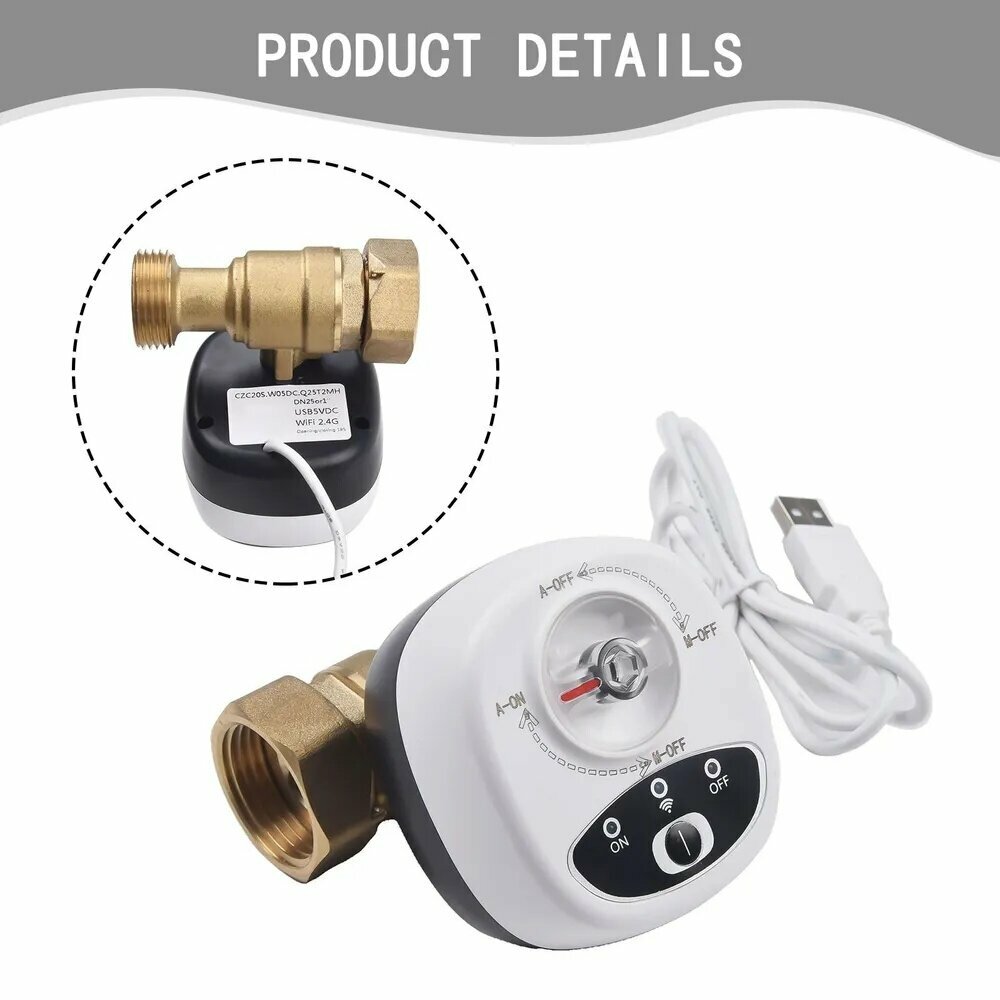 Водяной клапан для умного запорного клапана воды WiFi с беспроводным управлением DN15/DN20/DN25