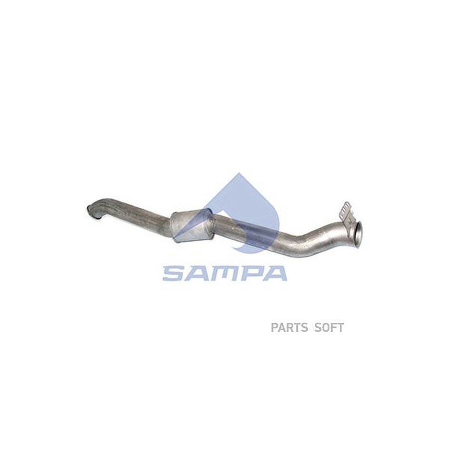 Труба глушителя! выхлопная 5-изг с бачком\ Scania 94/114/124/144/164 от официального дистрибьютора, SAMPA, артикул 041225