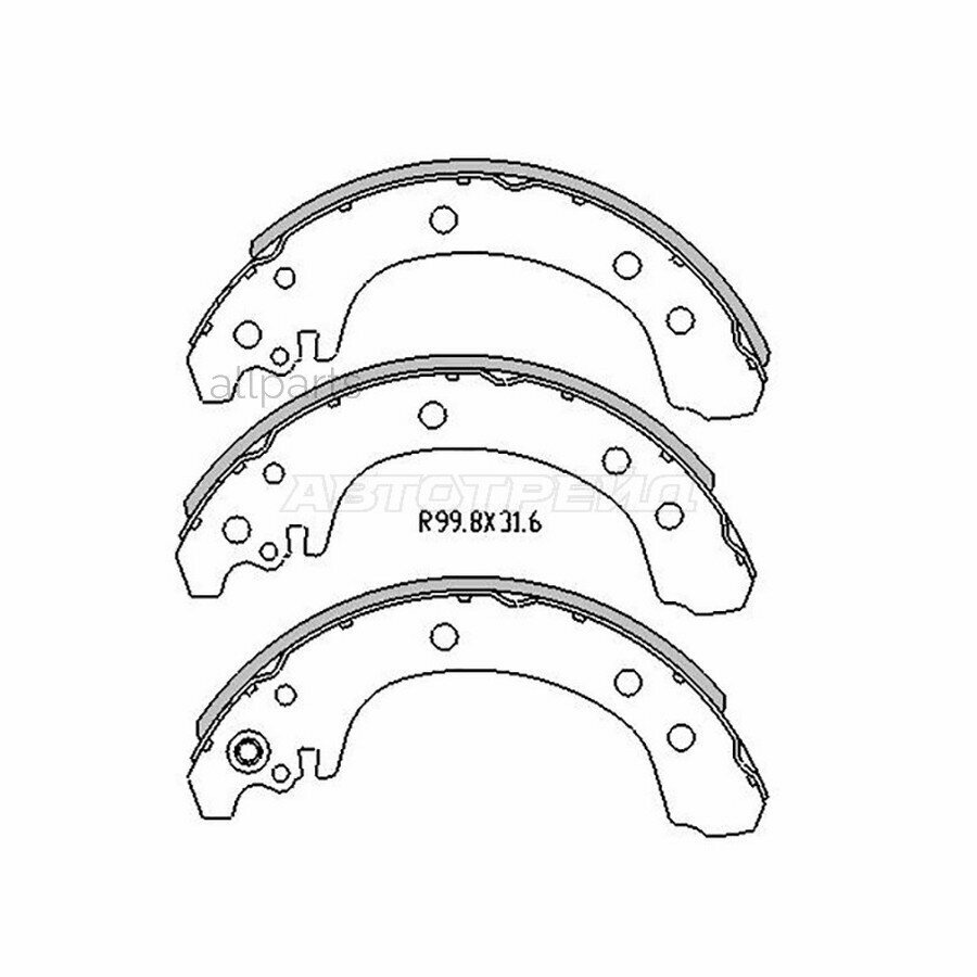 SAT ST-04495-02050 Колодки тормозные барабанные Toyota Matrix 02-07 / Voltz 02-04
