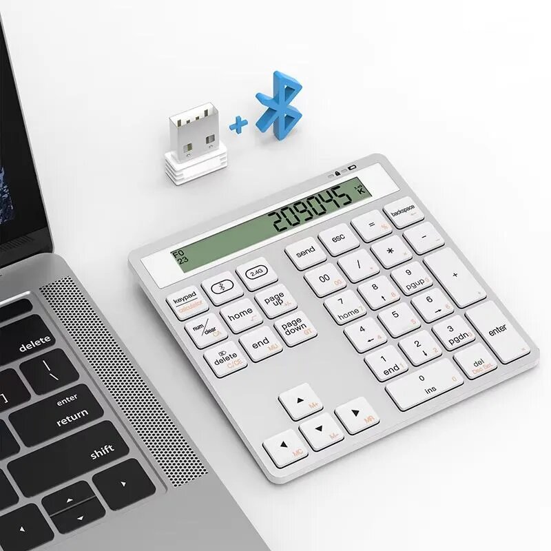 JOMAA Клавиатура беспроводная KEY152, (CS Jelly Black), Английская раскладка, серебристый