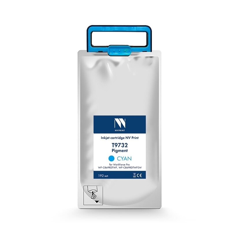 Струйный картридж NV Print T9732 (NV-C13T973200) Cyan для Epson WorkForce Pro WF-C869RDTWF (RIPS), WF-C869RDTWFSW (22 000 стр)