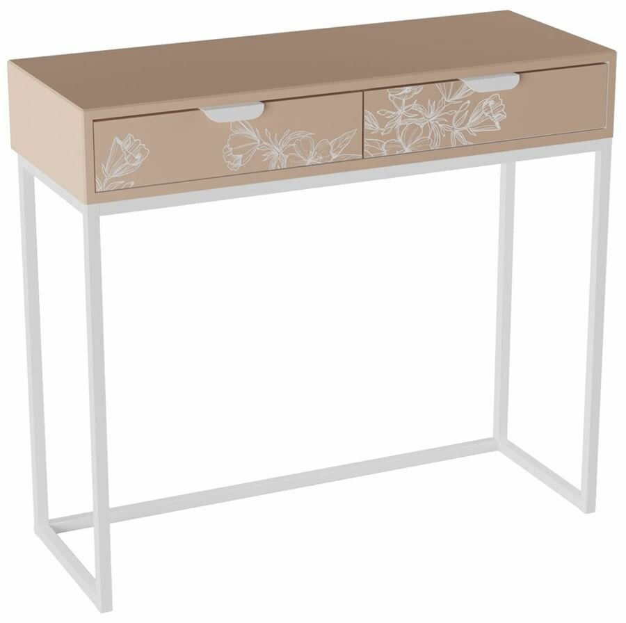 Консоль Дрим Red Black светлое дерево, дерево и металл, прямоугольная столешница