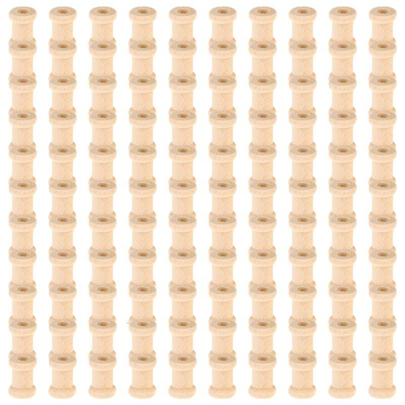 Деревянные катушки для ниток, 100 шт, Очень маленькая катушка