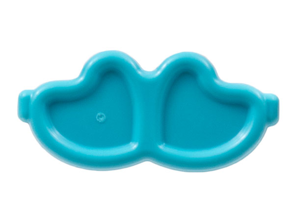 Minifigure, Utensil Trolls Glasses, Angled Hearts with Pin, 65468f Medium Azure U