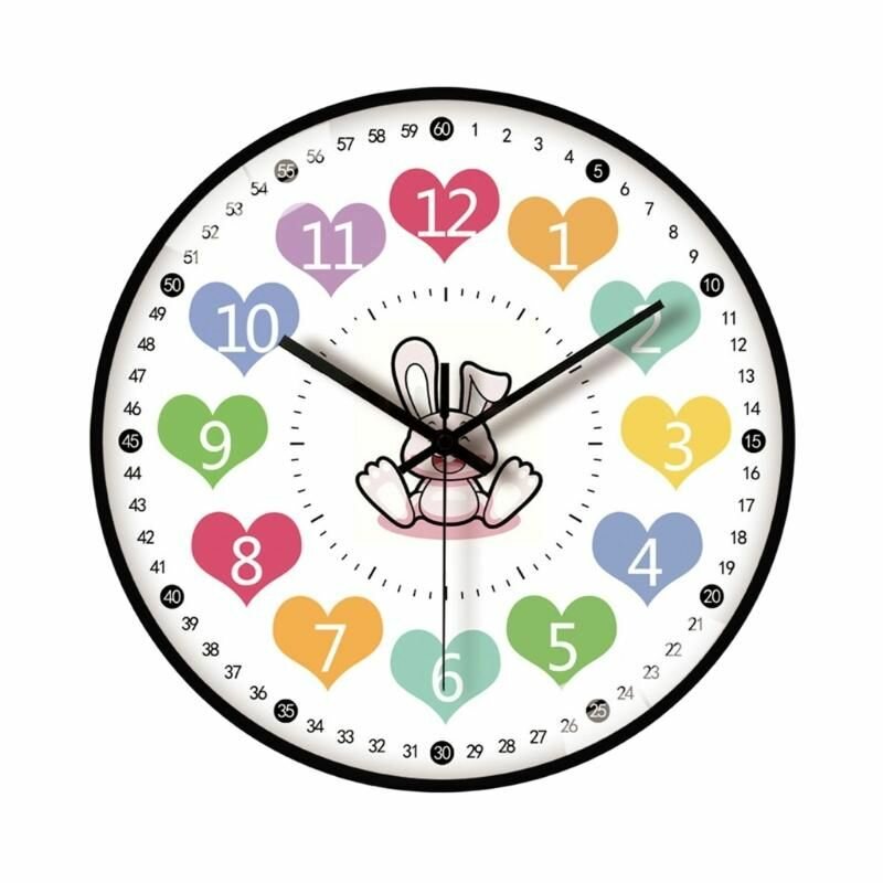 Детские обучающие часы, - 3034 черная рамка