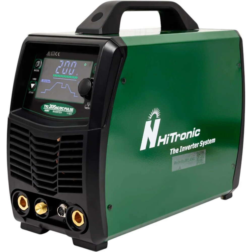 Инверторный сварочный аппарат HITRONIC TIG 205ACDC Pulse: полупрофессиональная модель для сварки алюминия, мощность