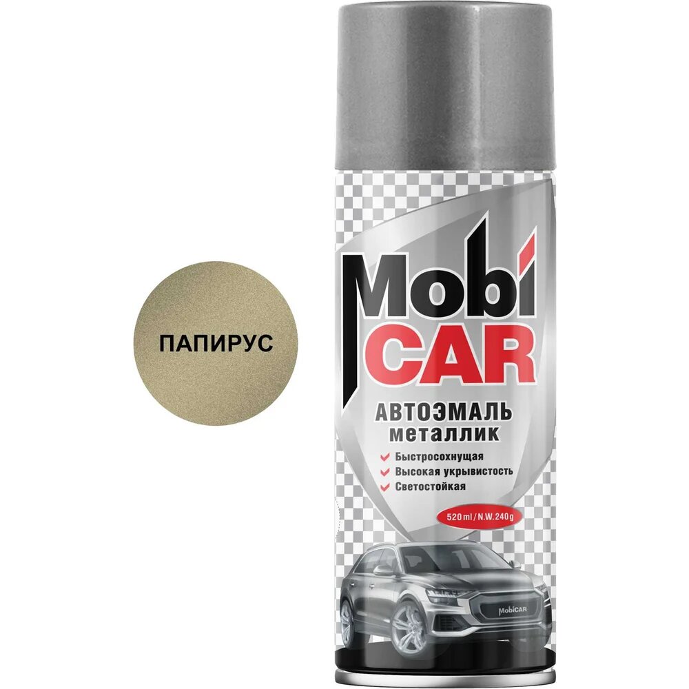 Аэрозольная автоэмаль Mobicar металлик 520 мл 387 папирус 0502-387 MC