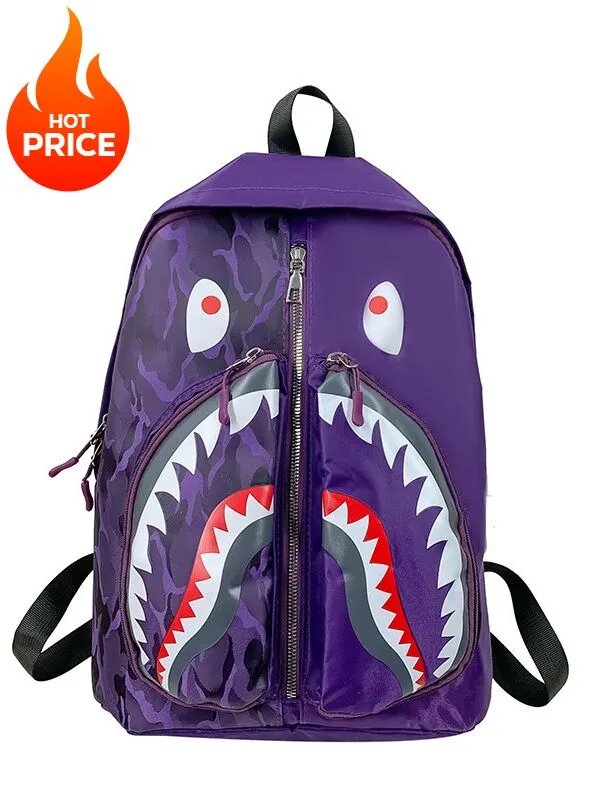 BAPE Рюкзак фиолетовый, Унисекс, Высота 43 см, Ширина 30 см, Глубина 14 см — фото 1