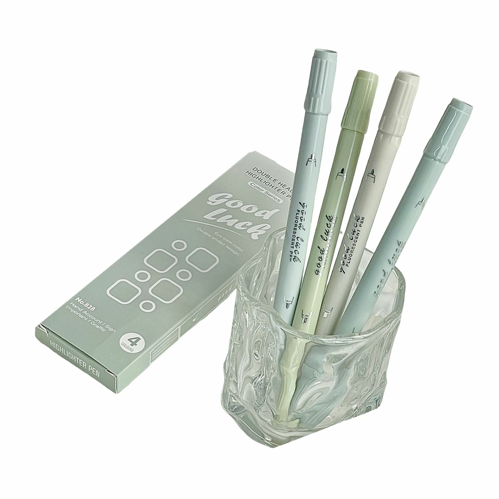 4 маркера с двойным наконечником для выделения и творческого рисования