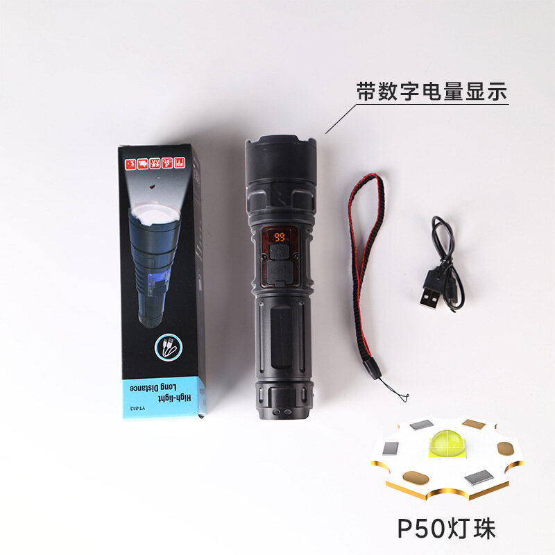 Фонарик с сильным светом концентратора пушка супер яркий открытый фонарик зарядка портативный длинный рабочий свет