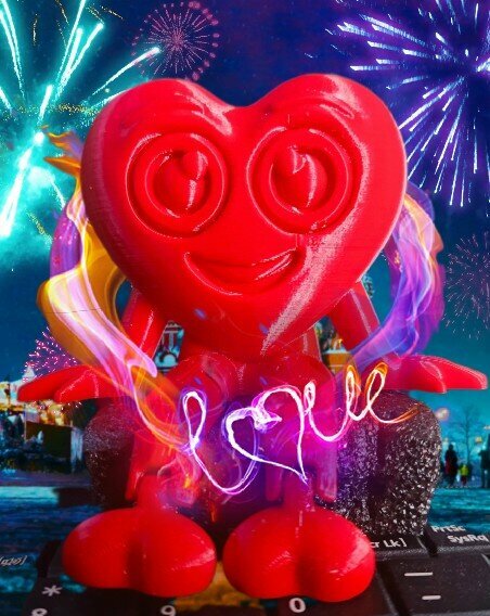 3Д Сердце с подвижными ножками.