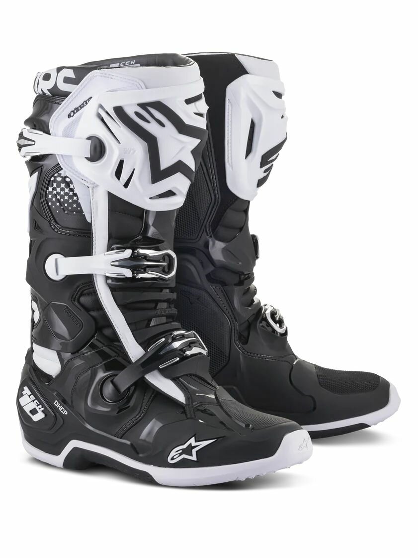 Мотоботы Кроссовые Alpinestars Tech 10 Black/White, 42