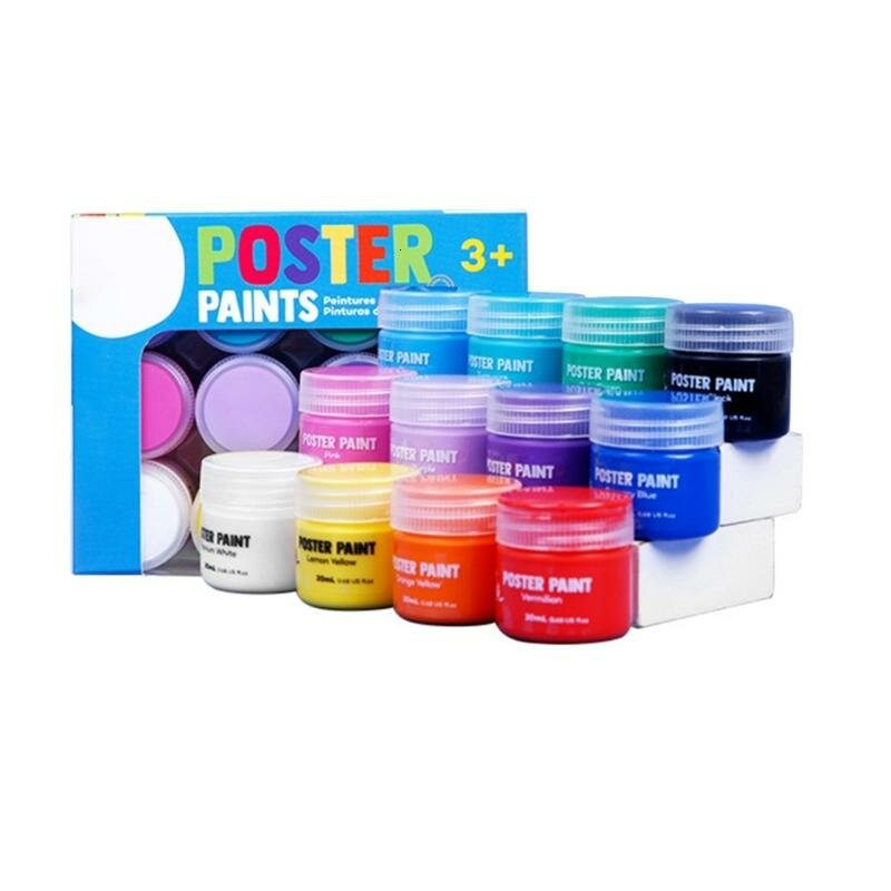 Темперные краски детские, 20 мл, Темпера 12 цветов