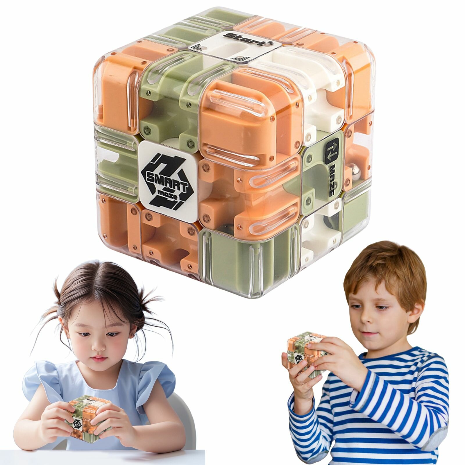 Игровые игрушки-лабиринты с 3D-головоломками, Кубик Рубика на шарикоподшипниках, Сенсорные игрушки