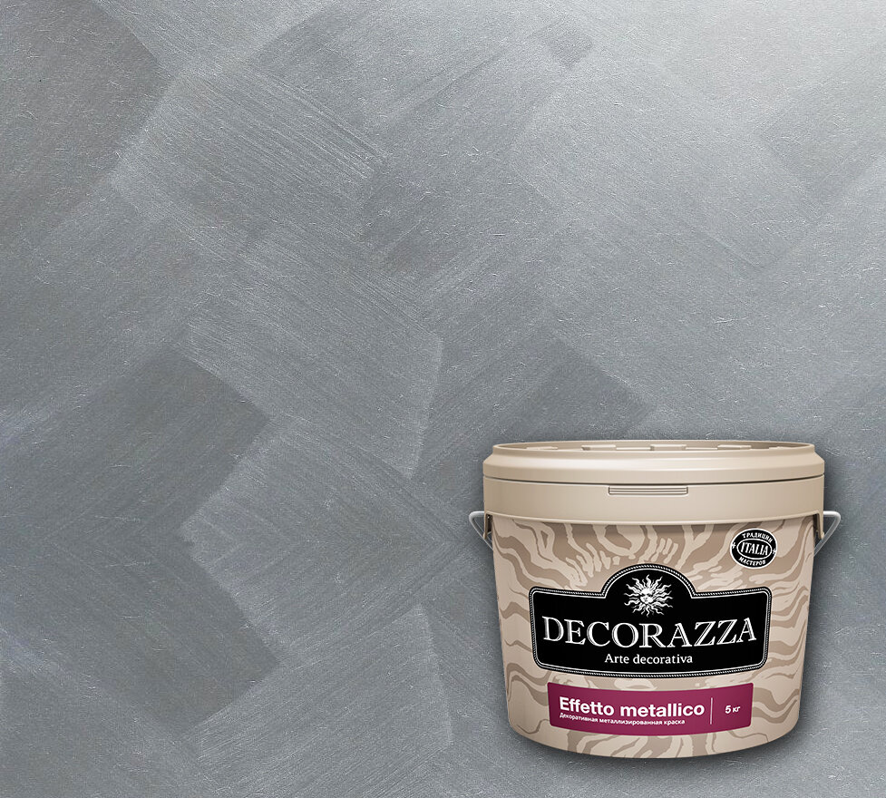 Краска-Металлик Decorazza Effetto Metallico 1л EM 808 ORO / Декоразза Эффетто Металлико.